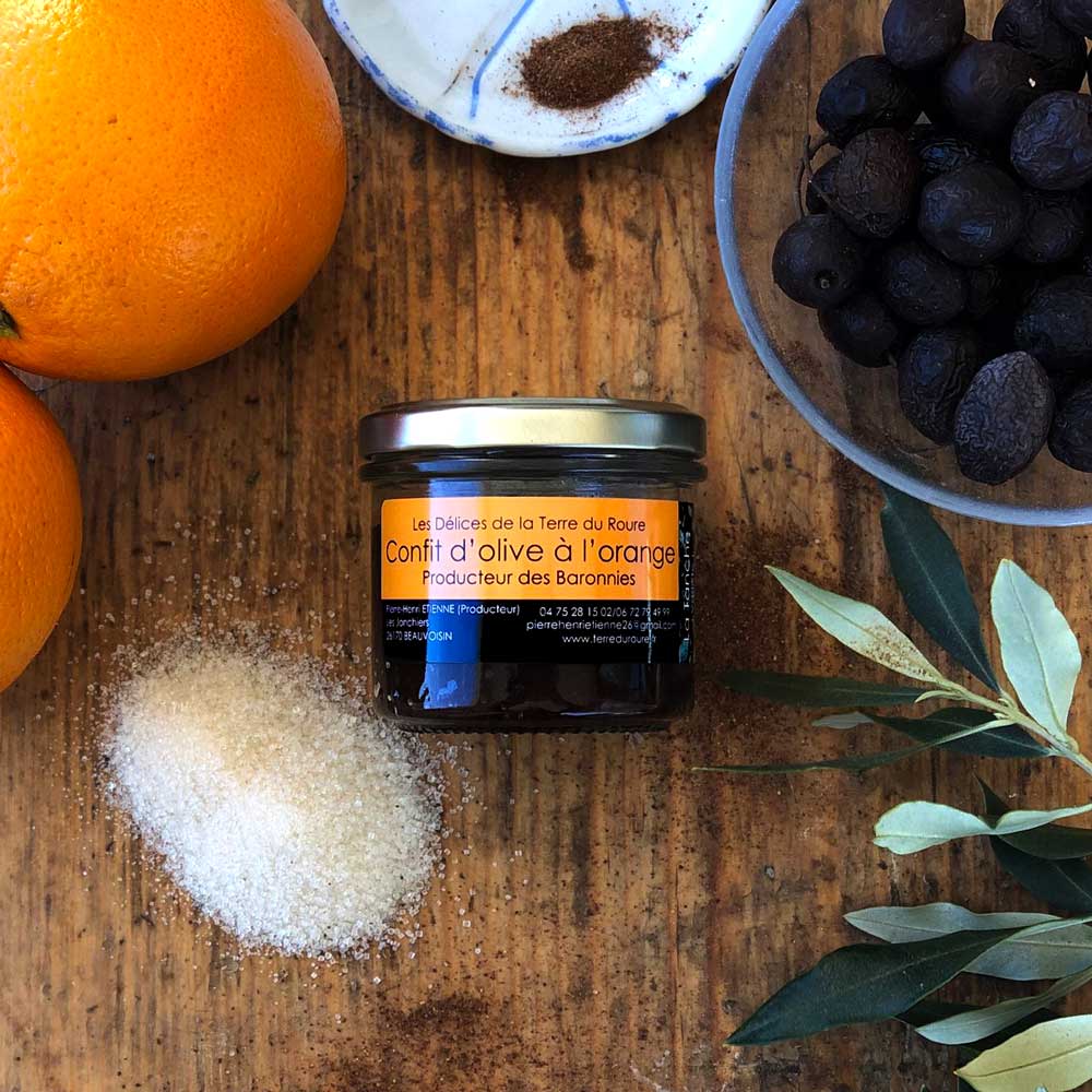 Confit d'olive à l'orange - Les Délices de la Terre du Roure